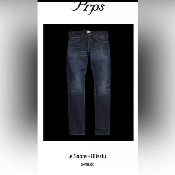 PRPS | Jeans | Prps Le Sabre Blissful 375oz Selvedge Straight Leg Jeans 498 31x33 | Poshmark